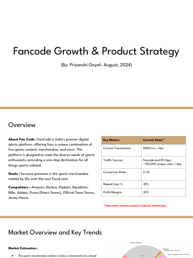 Fancode Product & Growth Strategy | PDF