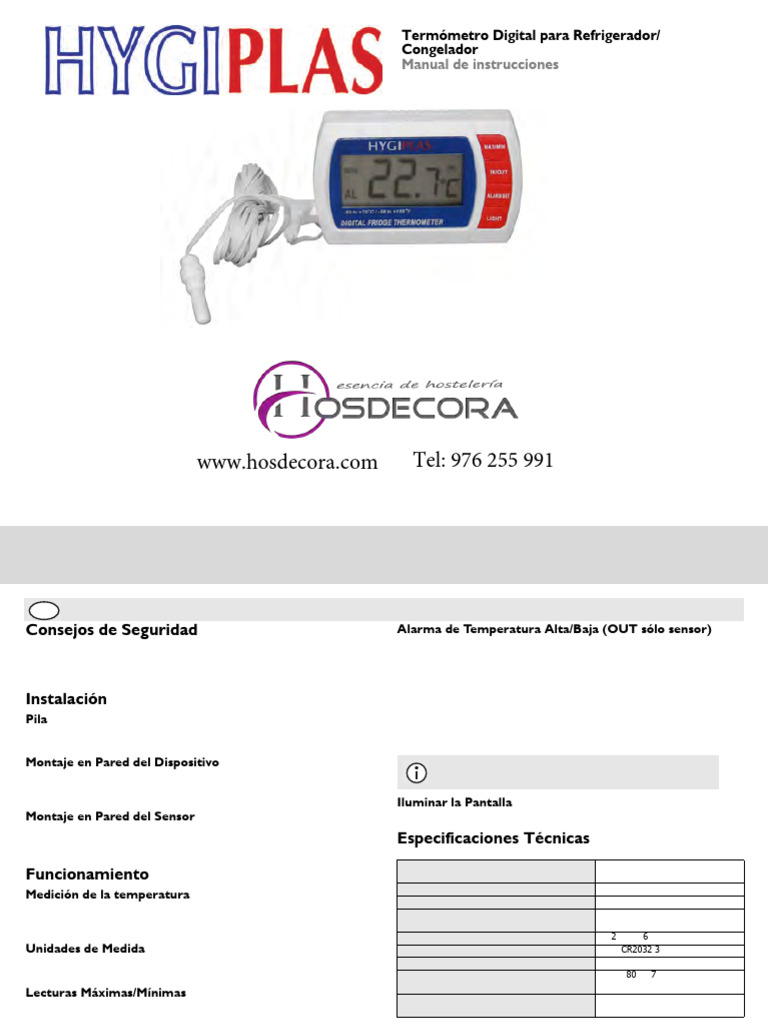 Manual Termometro f343 | PDF