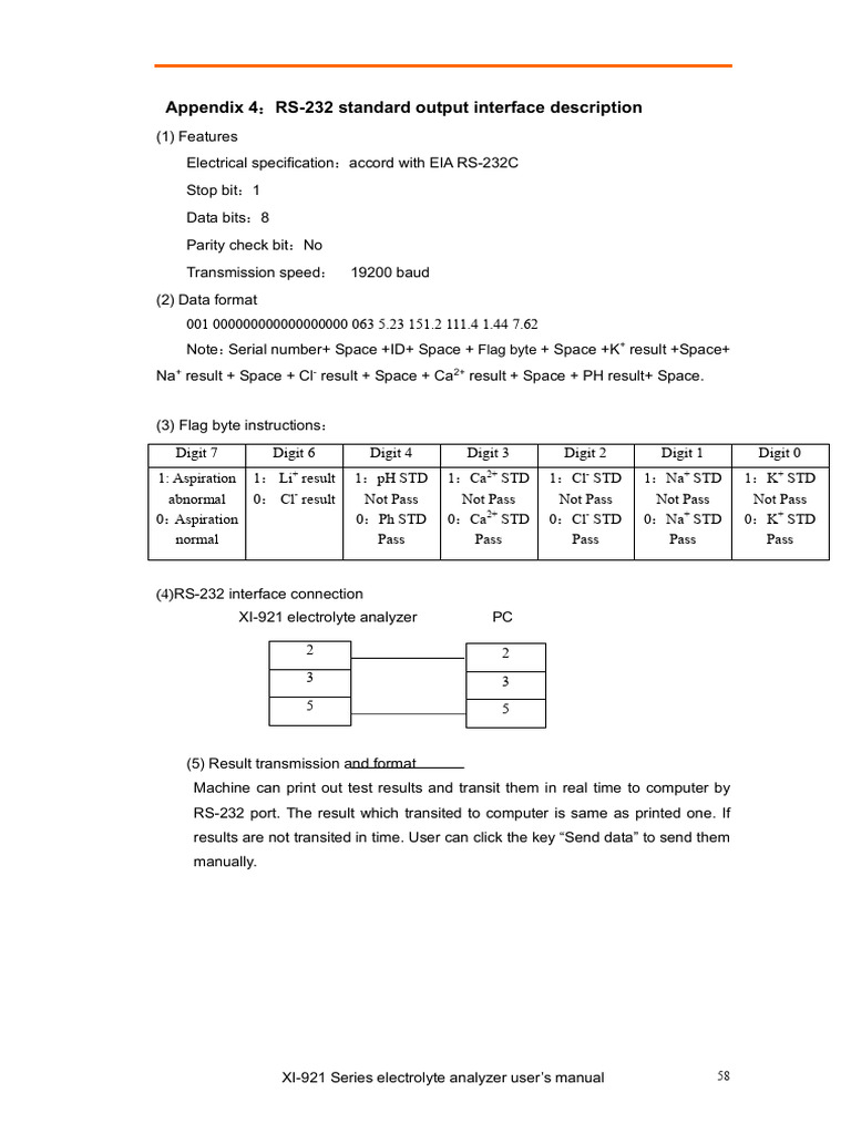 Manual Interface Eletrolyte V (XI-921) LIS Protacol | PDF