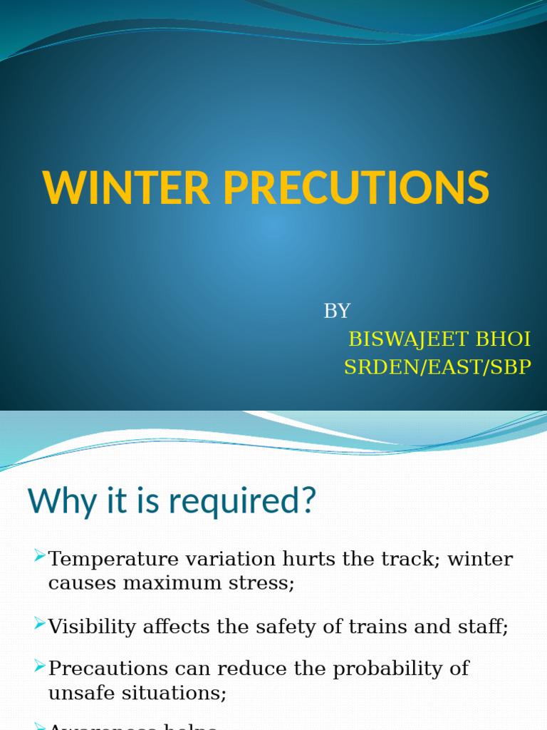 Winter Precautions v1 | PDF