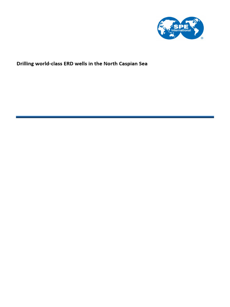 Drilling World Class ERD Wells in The North Caspian Sea | PDF