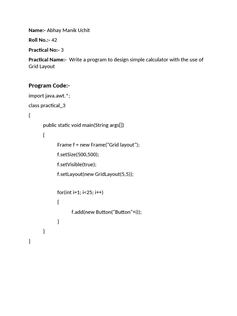 Practical 3 AJP | PDF