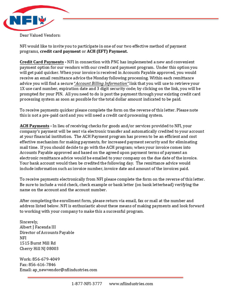 Ach Form | PDF