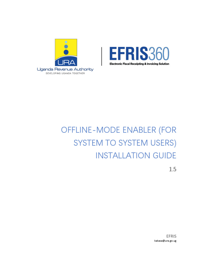 EFRIS - Offline-Mode Enabler - Installation Guide v1.6 | PDF