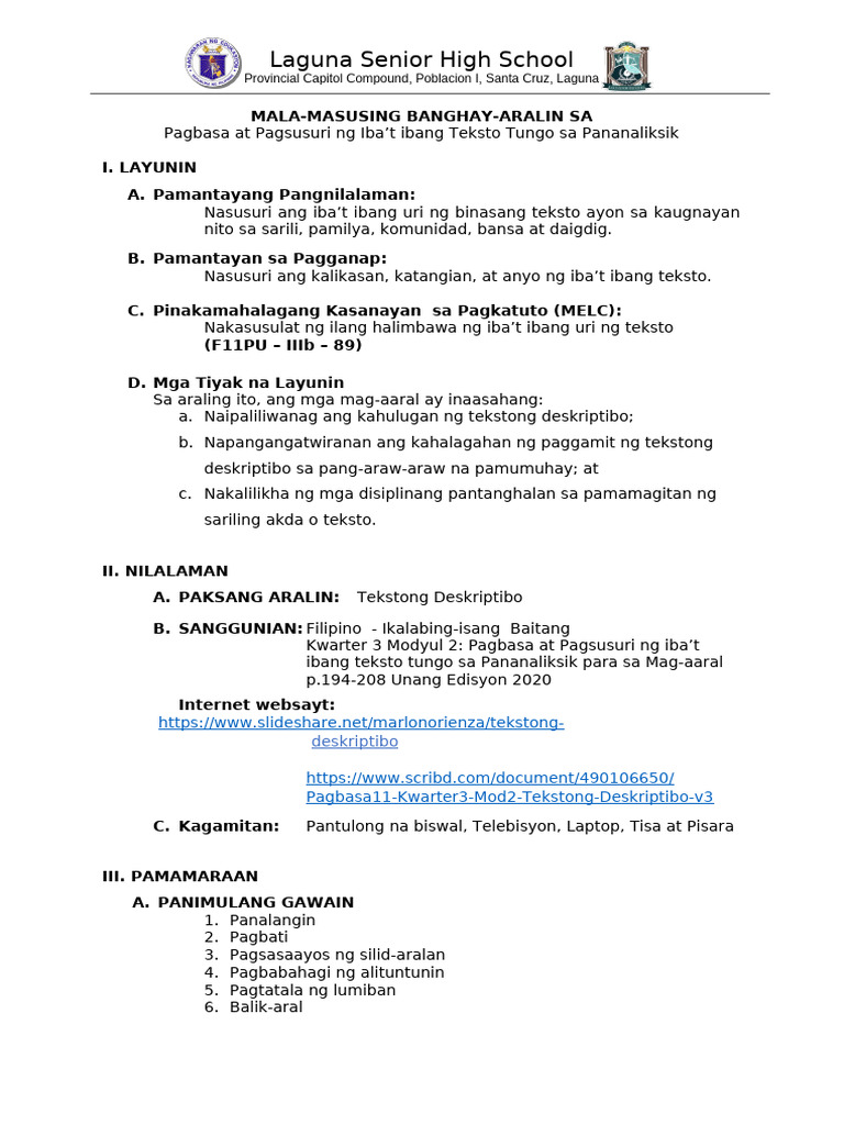 Final Demo Lesson Plan | PDF