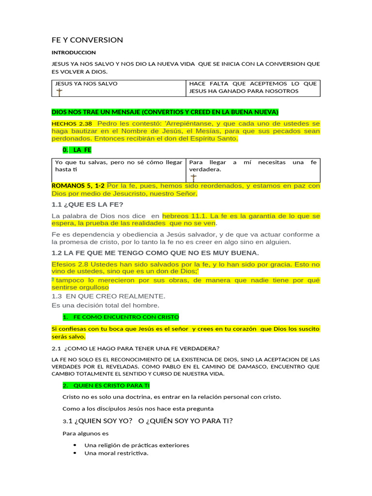 Esquema Fe y Conversion | PDF