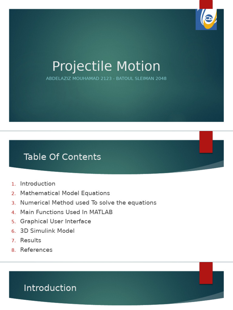Projectile Motion - Project | PDF