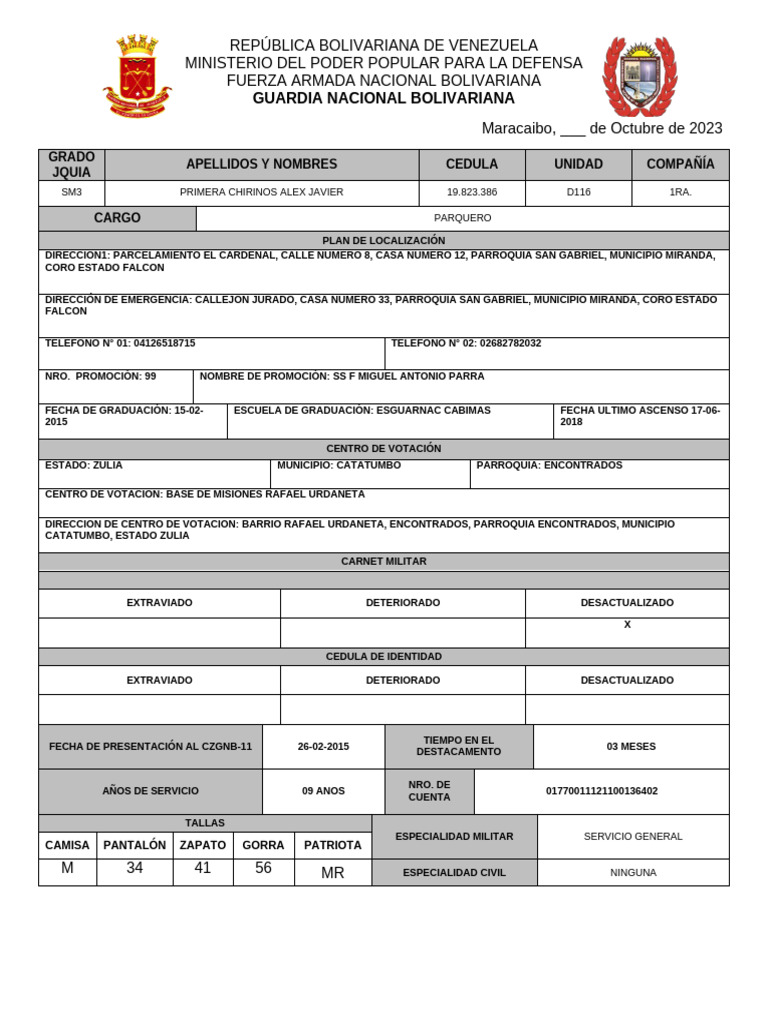 FORMATO B-1 | PDF