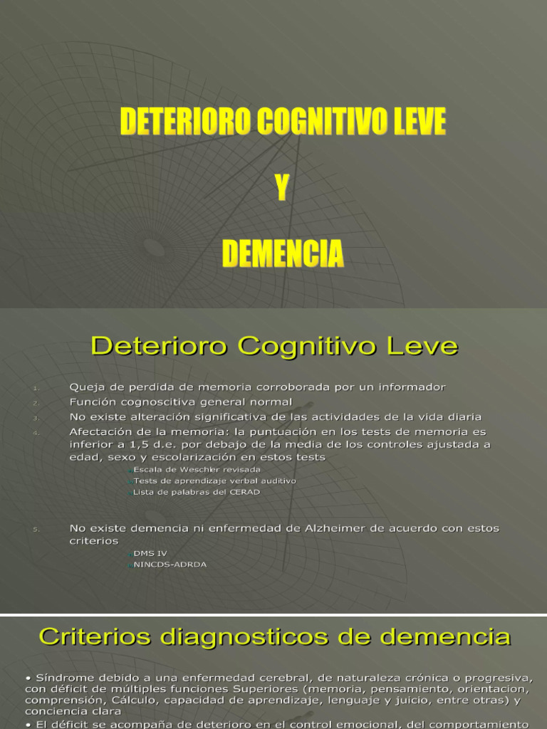 Deterioro Cognitivo | PDF