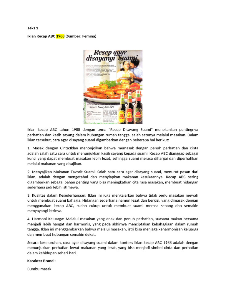 Iklan Kecap ABC | PDF