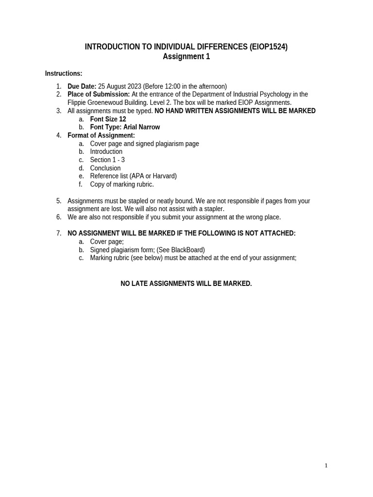 Assignment 1 | PDF
