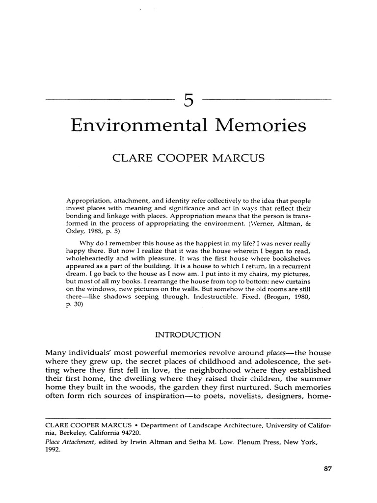 Clare Cooper Marcus | PDF