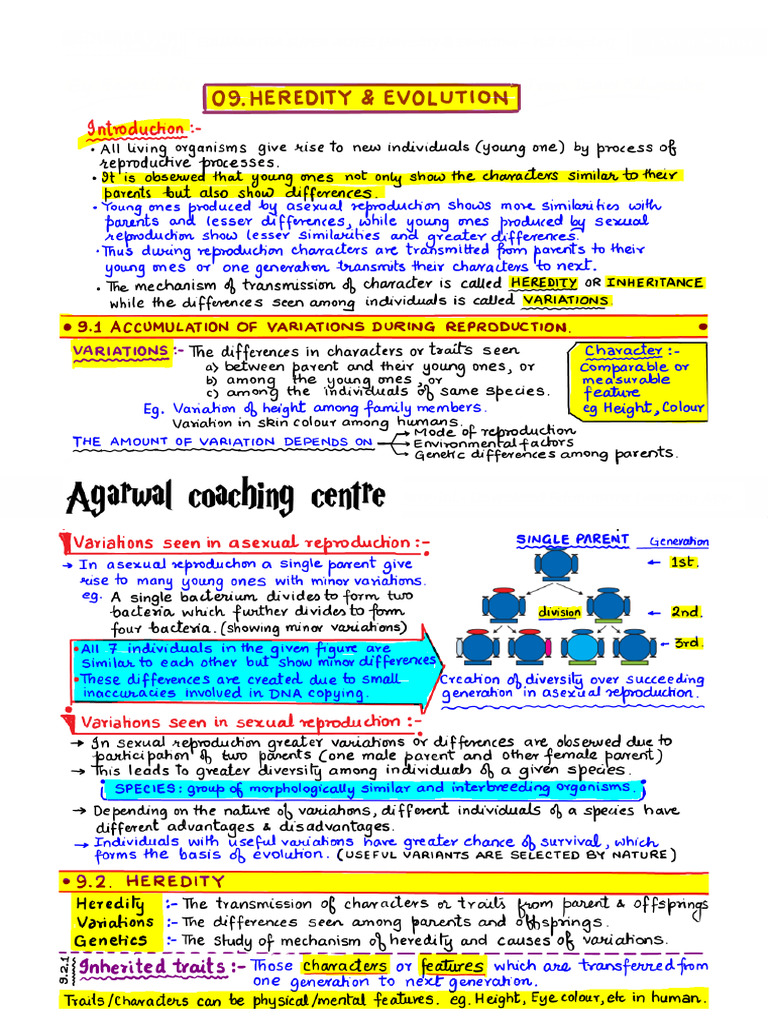 HEREDITY & EVOLUTION - CHAPTER 9 - FULL CHAPTERhhjj | PDF