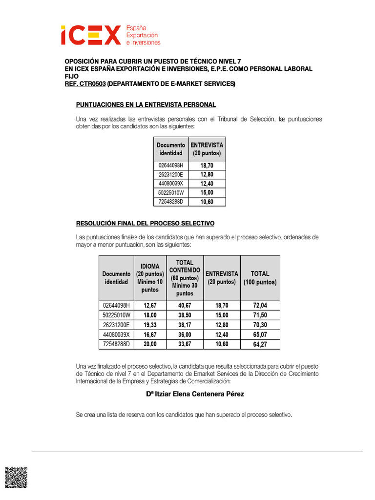 Resolucion Final CTR0503 | PDF