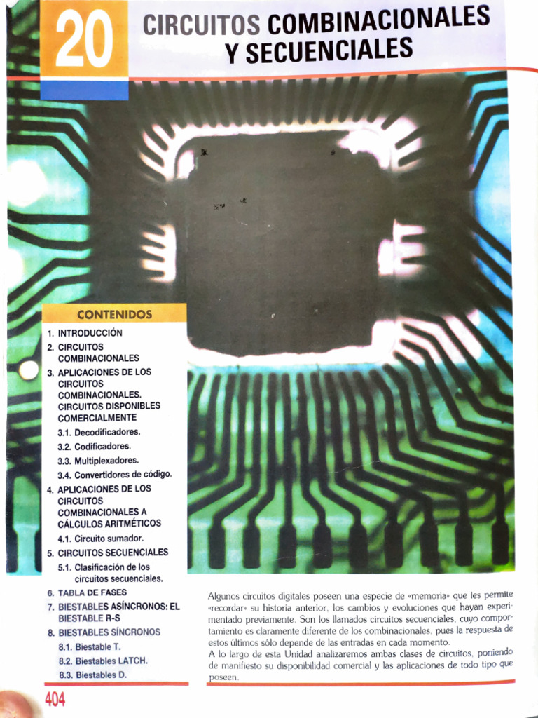 Tema 20.circ. Comb. y Secuenciales | PDF | Decimal codificado en binario | Informática