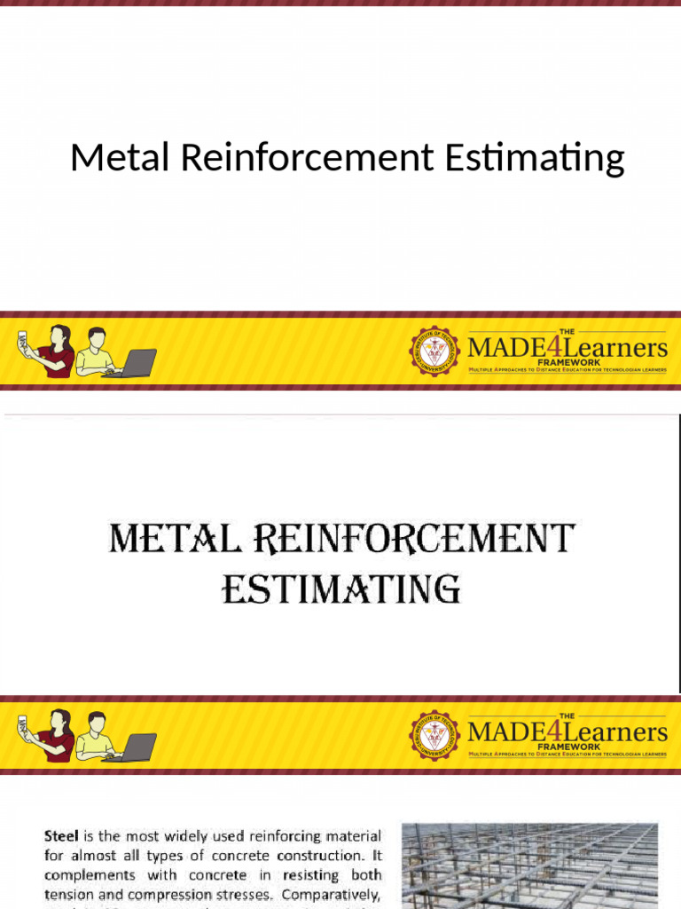 Metal Reinforcement Estimating | PDF