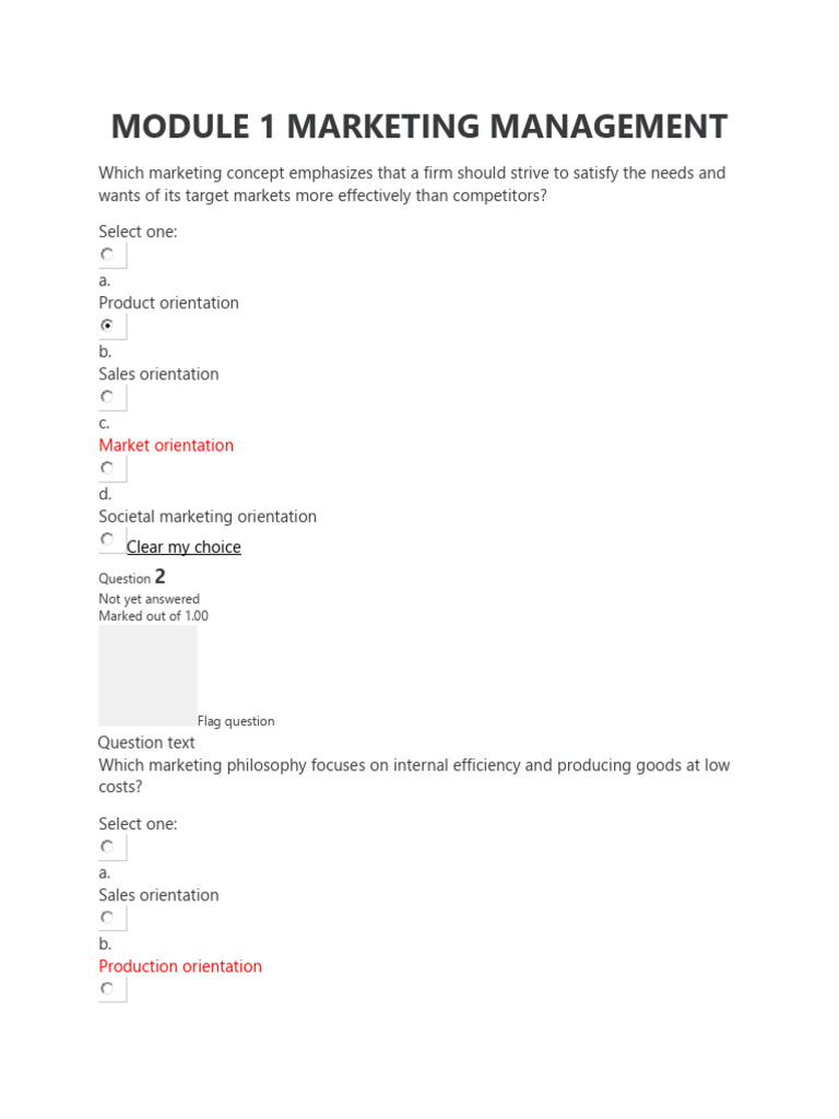 30-30 mODULE 1 Marketing mgt | PDF