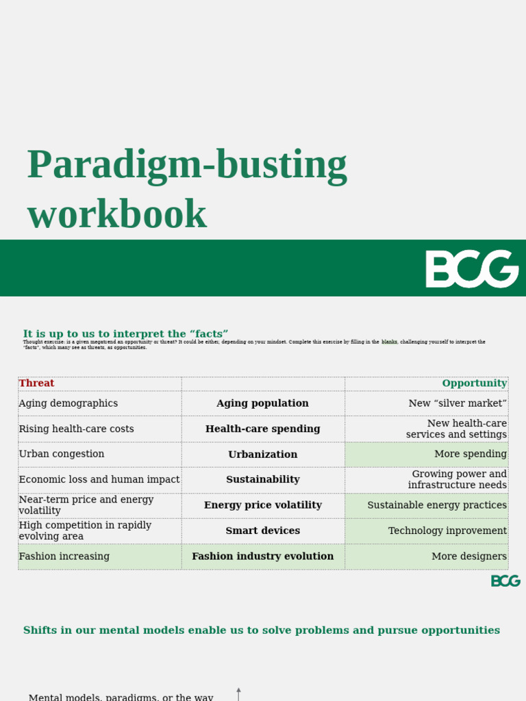 Paradigm-Busting Workbook | PDF