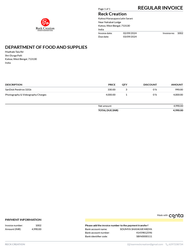 Invoice 1002 | PDF
