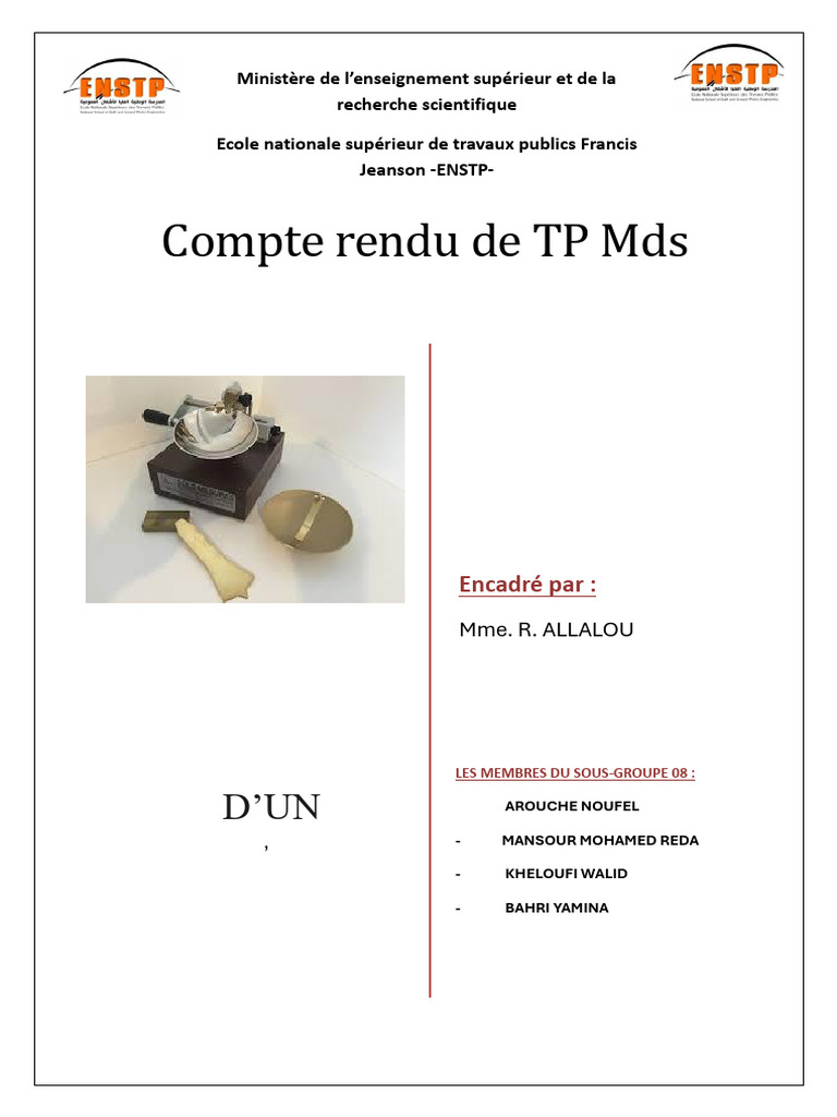 TP N°1 MDS S2 | PDF