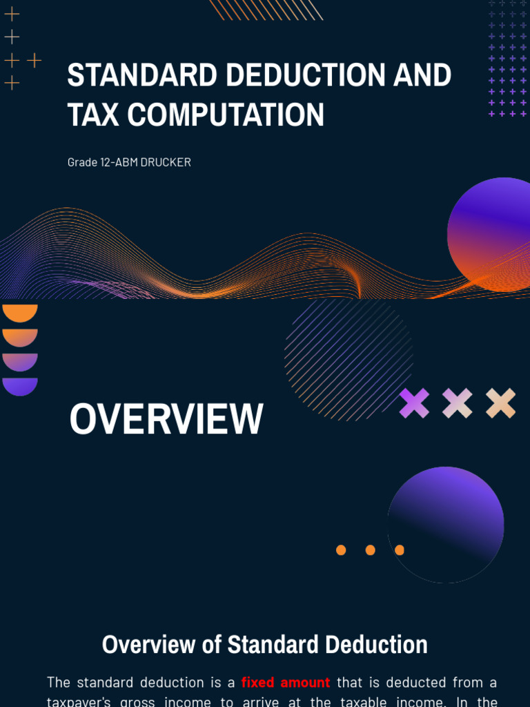 Standard Deduction and Tax Computation Revised | PDF