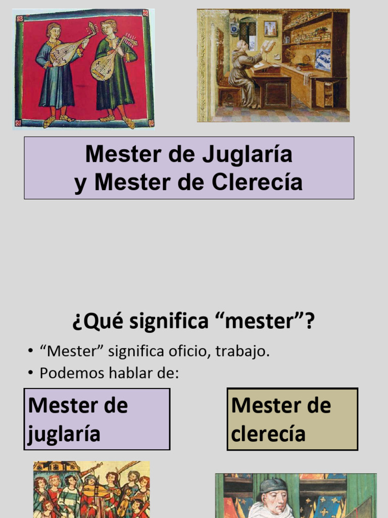 Mester de Clerecía y Juglaría | PDF