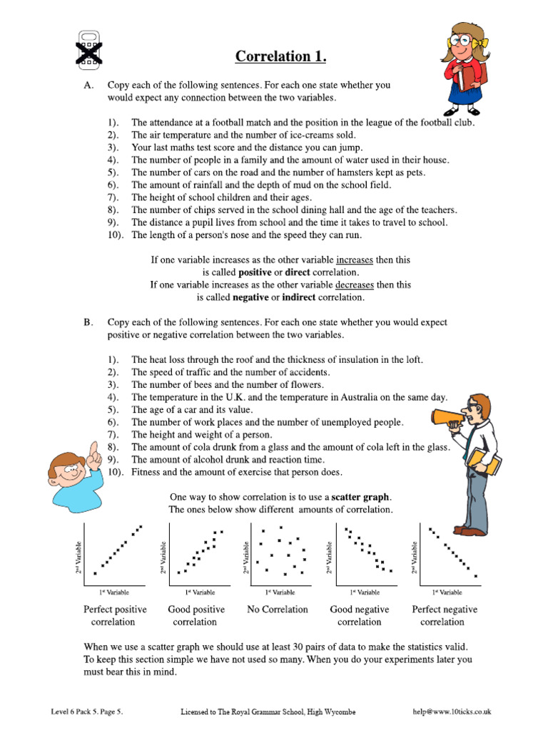 Yr 8 9 Correlation | PDF