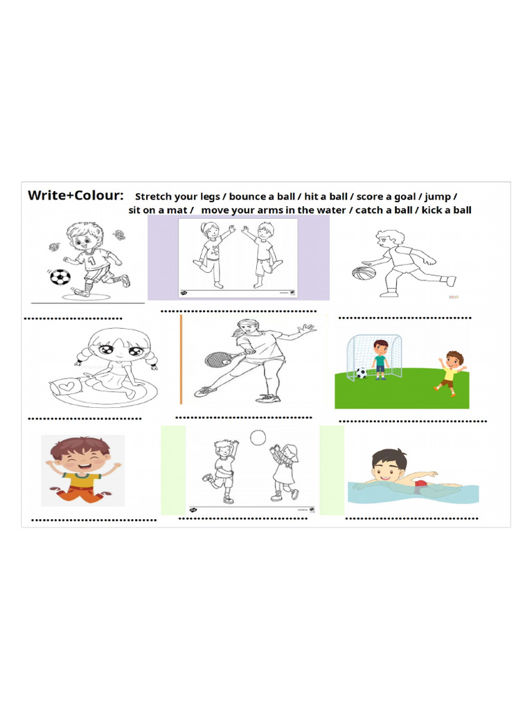 Sports Actions and Homework (Listening - My Favourite Sport) 10.08.24 | PDF