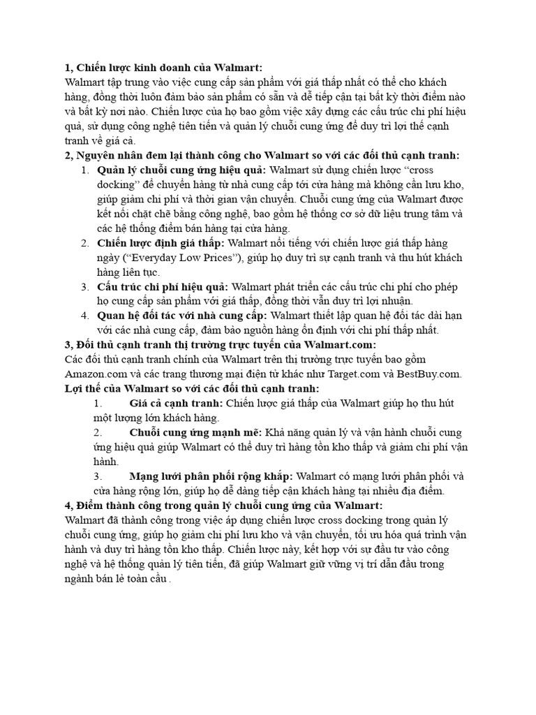 Case study Walmart | PDF