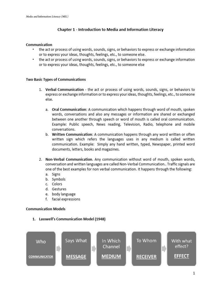 Chapter 1 MIL | PDF