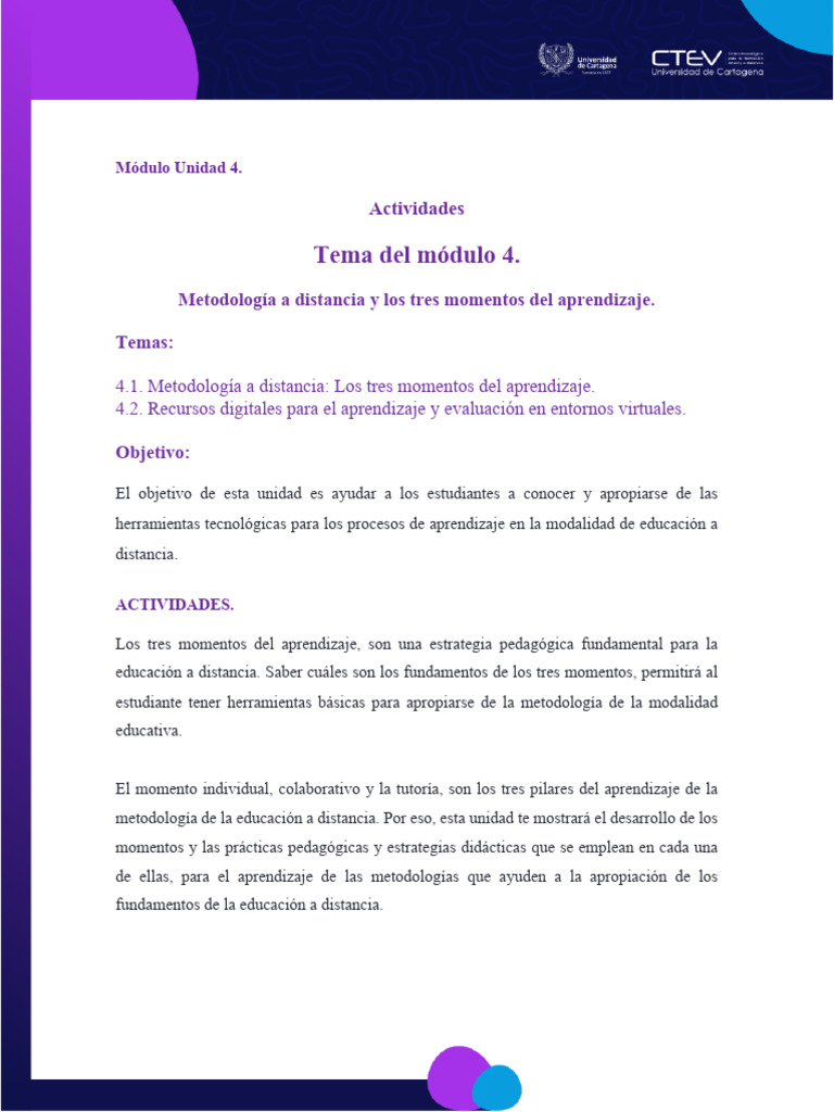 Actividades MEAD 4. | PDF