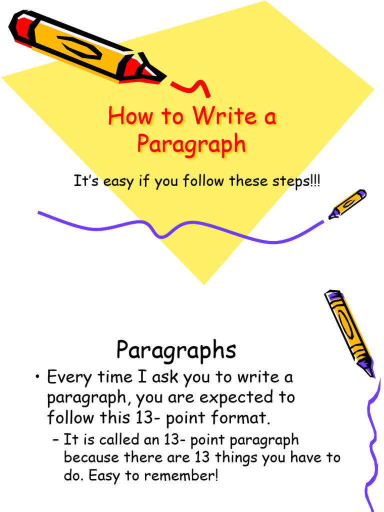 How To Write A Paragraph | PDF