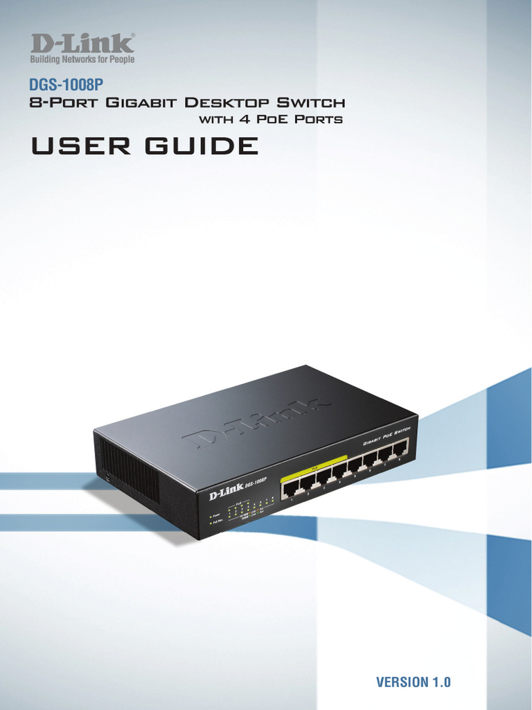 Switch D-Link PoE DGS-1008P Manual v1.00 | PDF