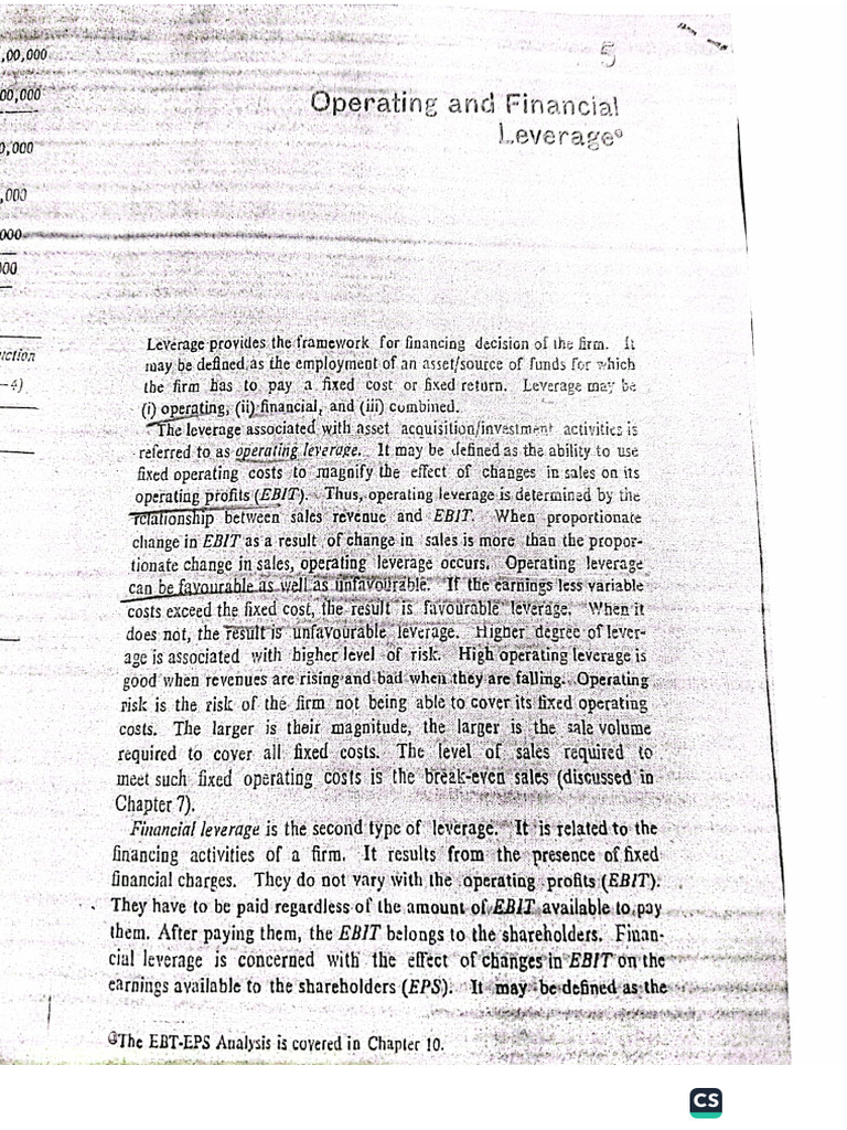 Operating Financial Leverage | PDF