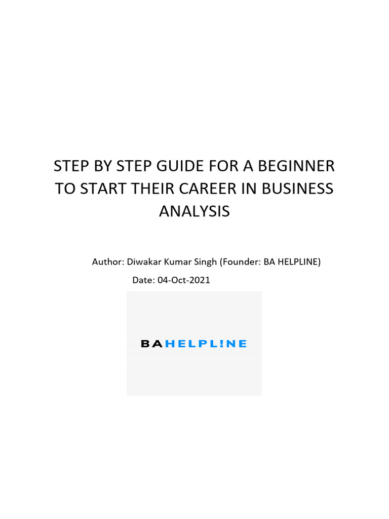 Step by Step For BA | PDF