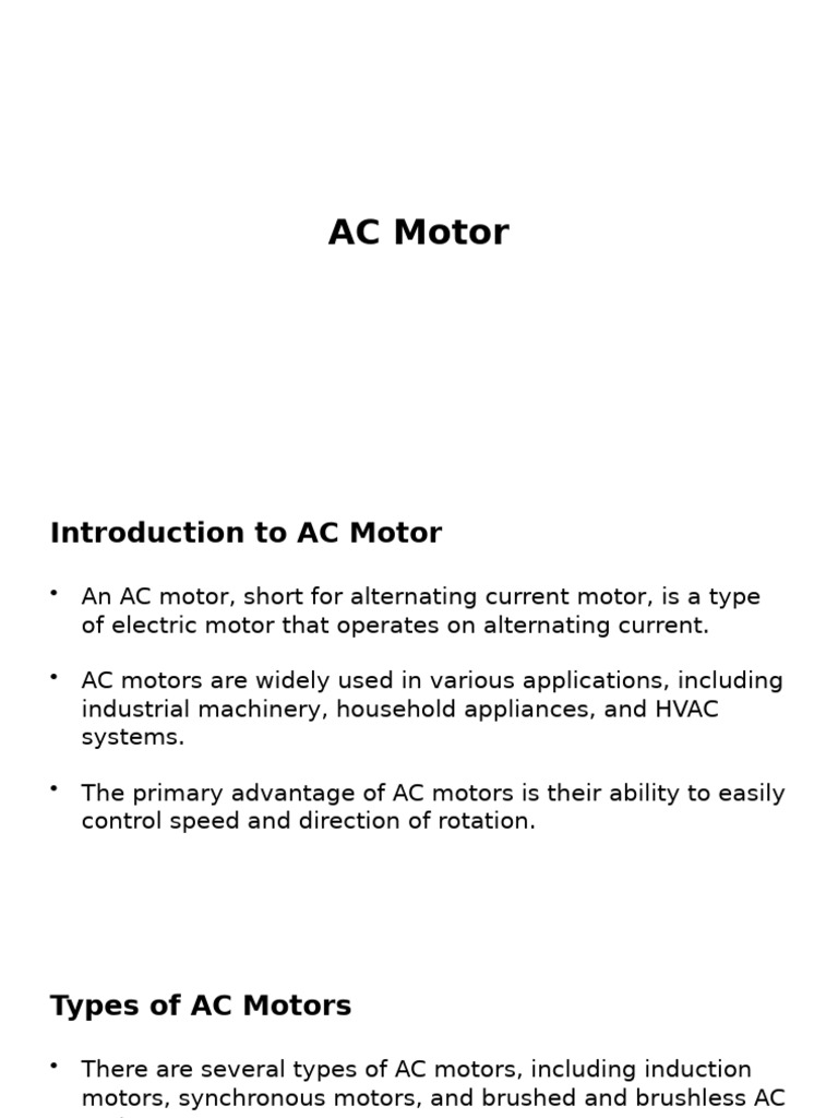 3 AC Motor | PDF