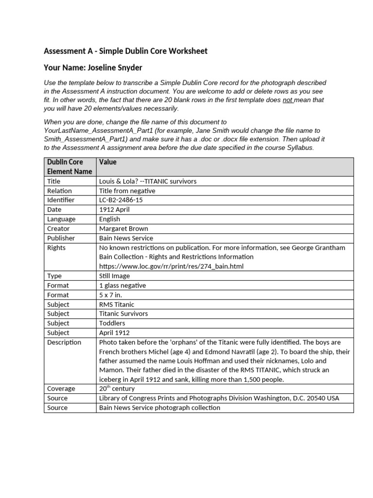 Dublin Core Elements | PDF