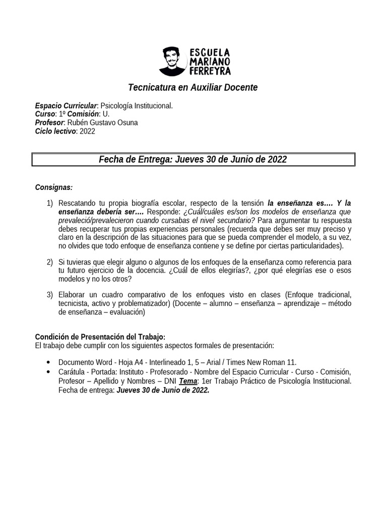 1er Trabajo Práctico 2022 | PDF