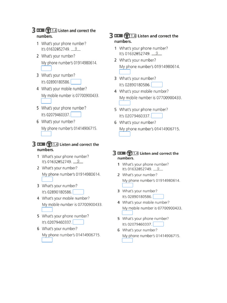 Phone Numbers | PDF