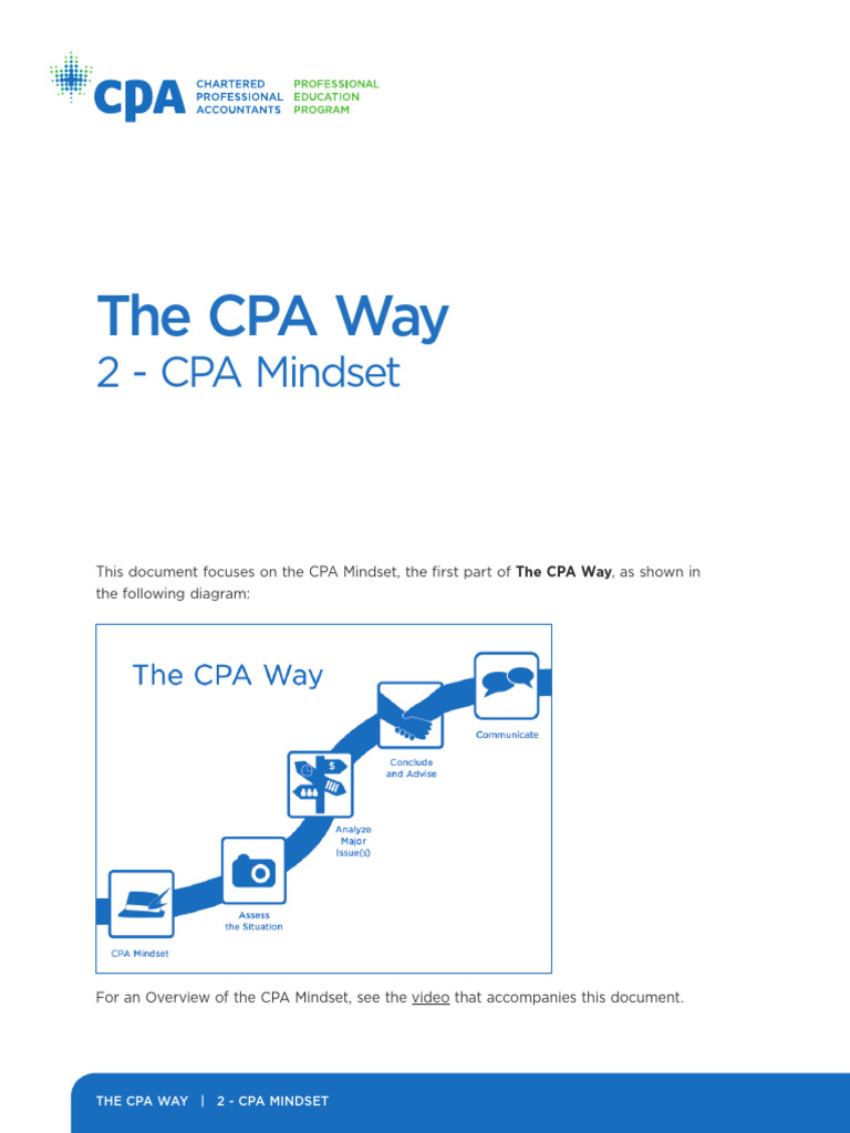 En-The Cpa Way 2-Cpa Mindset | PDF