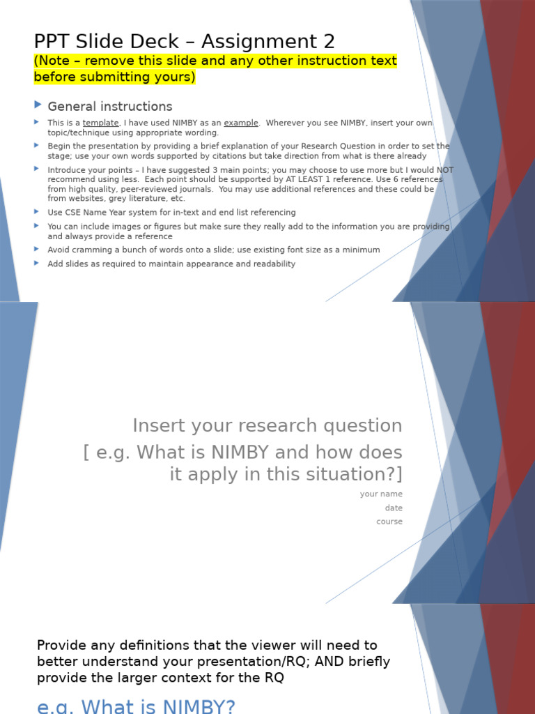 NRMT5111 2023 REVISED PPT Template - Assignment 2 | PDF