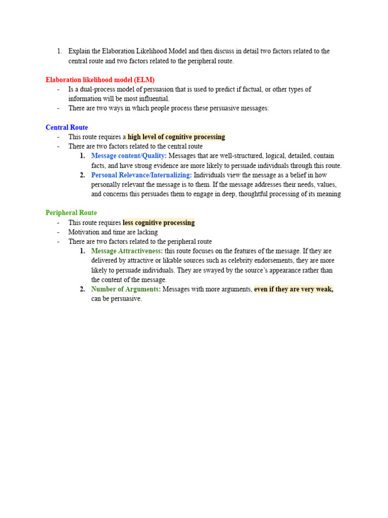 Long Answer 4 Pysch 101 | PDF