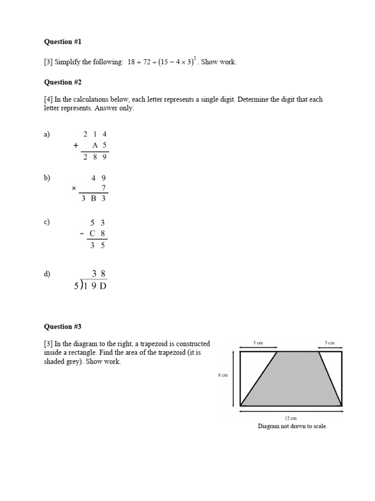 UTS Math Entrance Test 2021 | PDF | Numbers | Mathematics