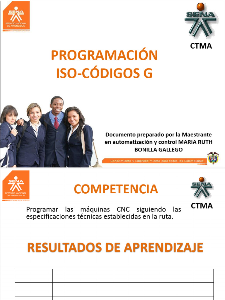 5a-Programación Iso-Códigos G | PDF | Control numerico | Perforar