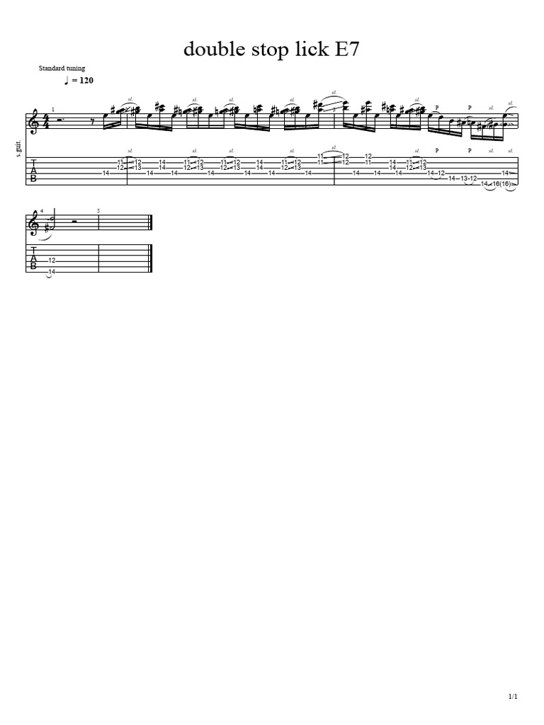double stop lick E7 | PDF