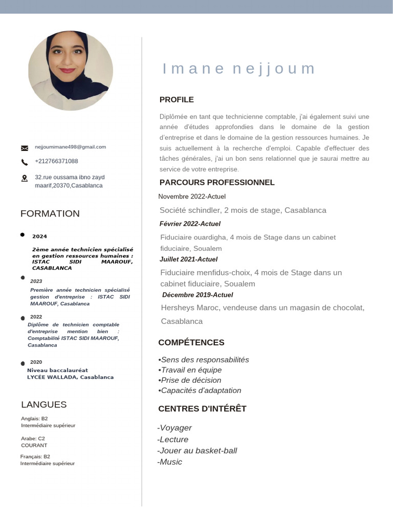 Cv imane | PDF