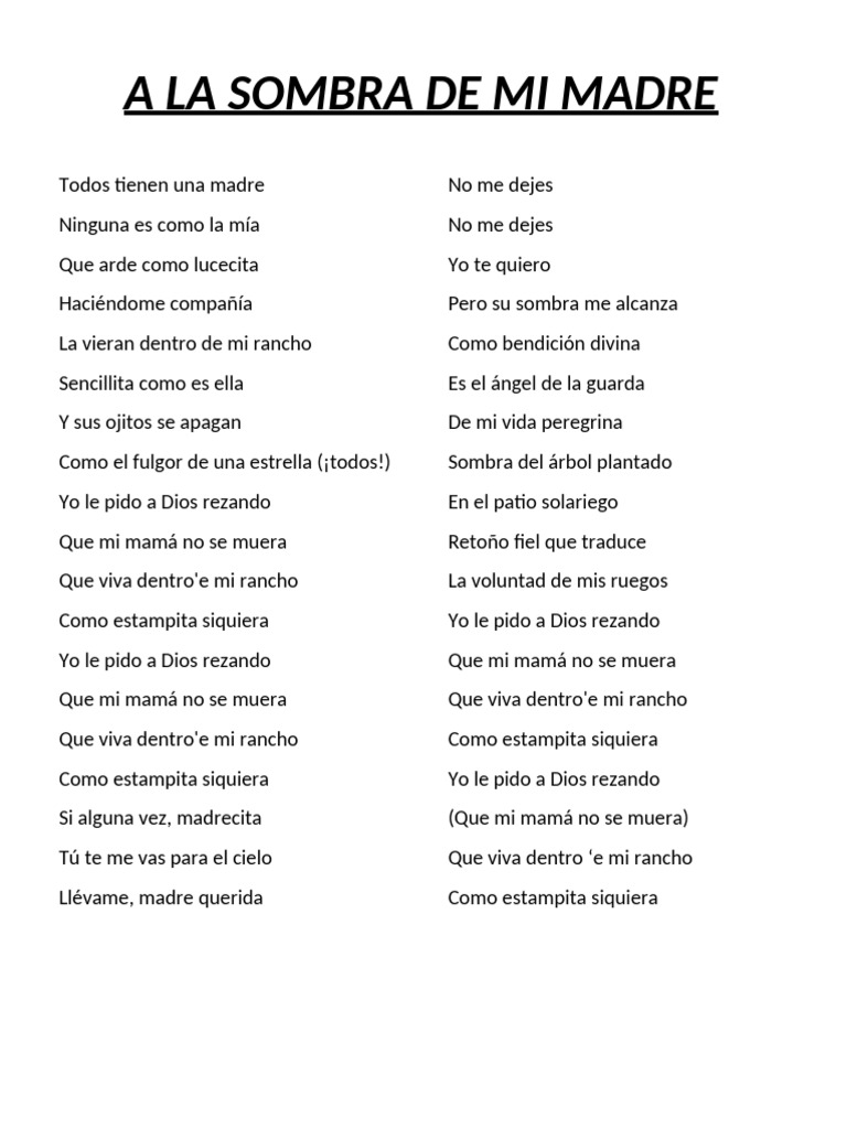 CANCIONES A LA MADRE-1 | PDF
