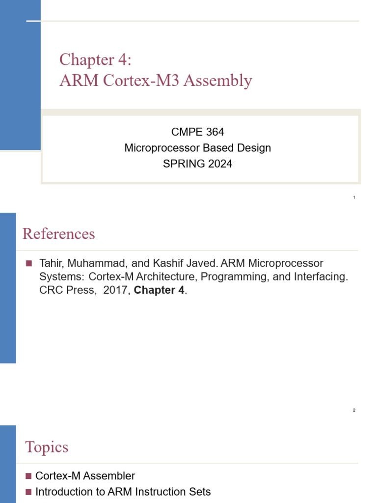 03 - CH - 4 - ARM Cortex-M3 Basic Assembly | PDF