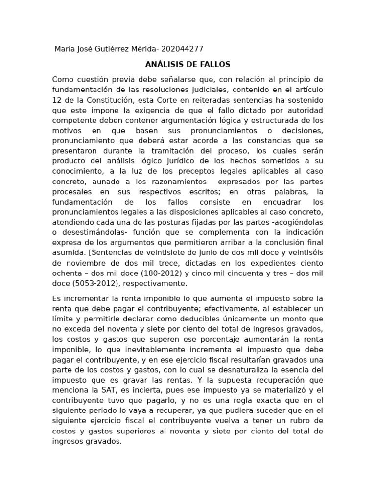 Fallos TRIBUTARIO 3 | PDF