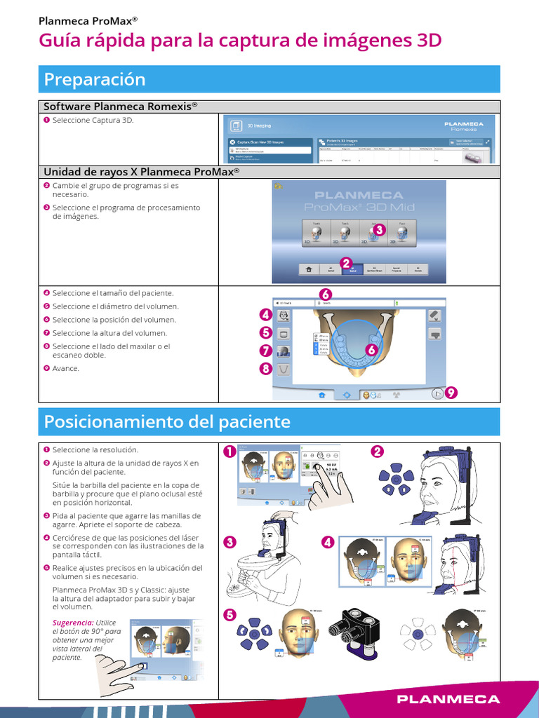 Planmeca 3D - Quick Guide | PDF